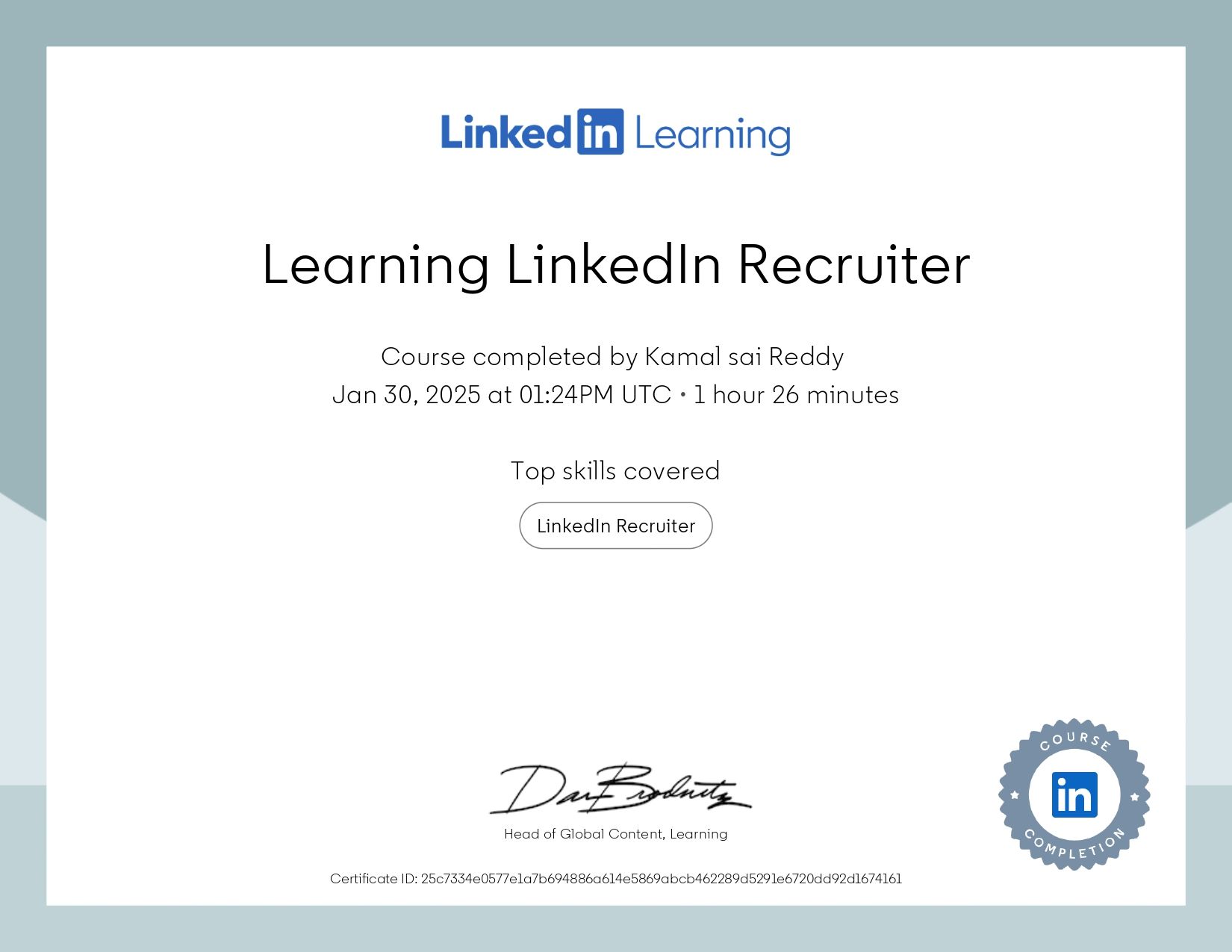 Kamal Sai Reddy - Talent Acquisition consultant